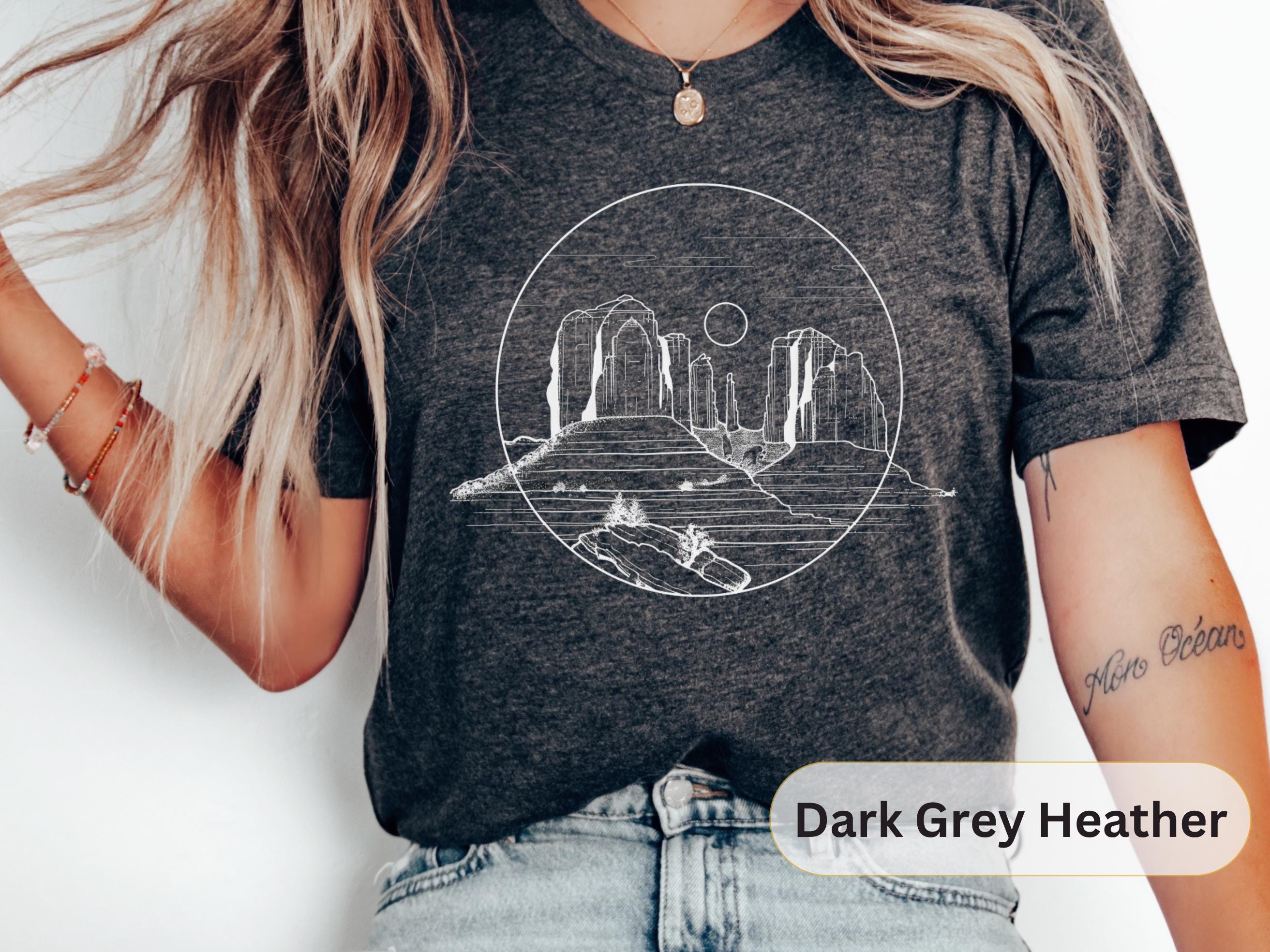 Minimalist Desert Shirt, Sedona Shirt, Red Rocks Shirt, Hiking Tee ...