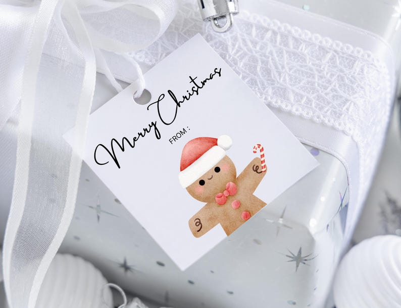 Gingerbread Man Gift Tags Printable | Digital Christmas Tags for Gifts ...