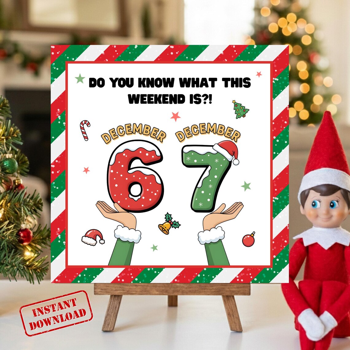 6 7 Elf Prop Printable Elf Props 6 7 Christmas Elf Prop Easy Elf Six ...