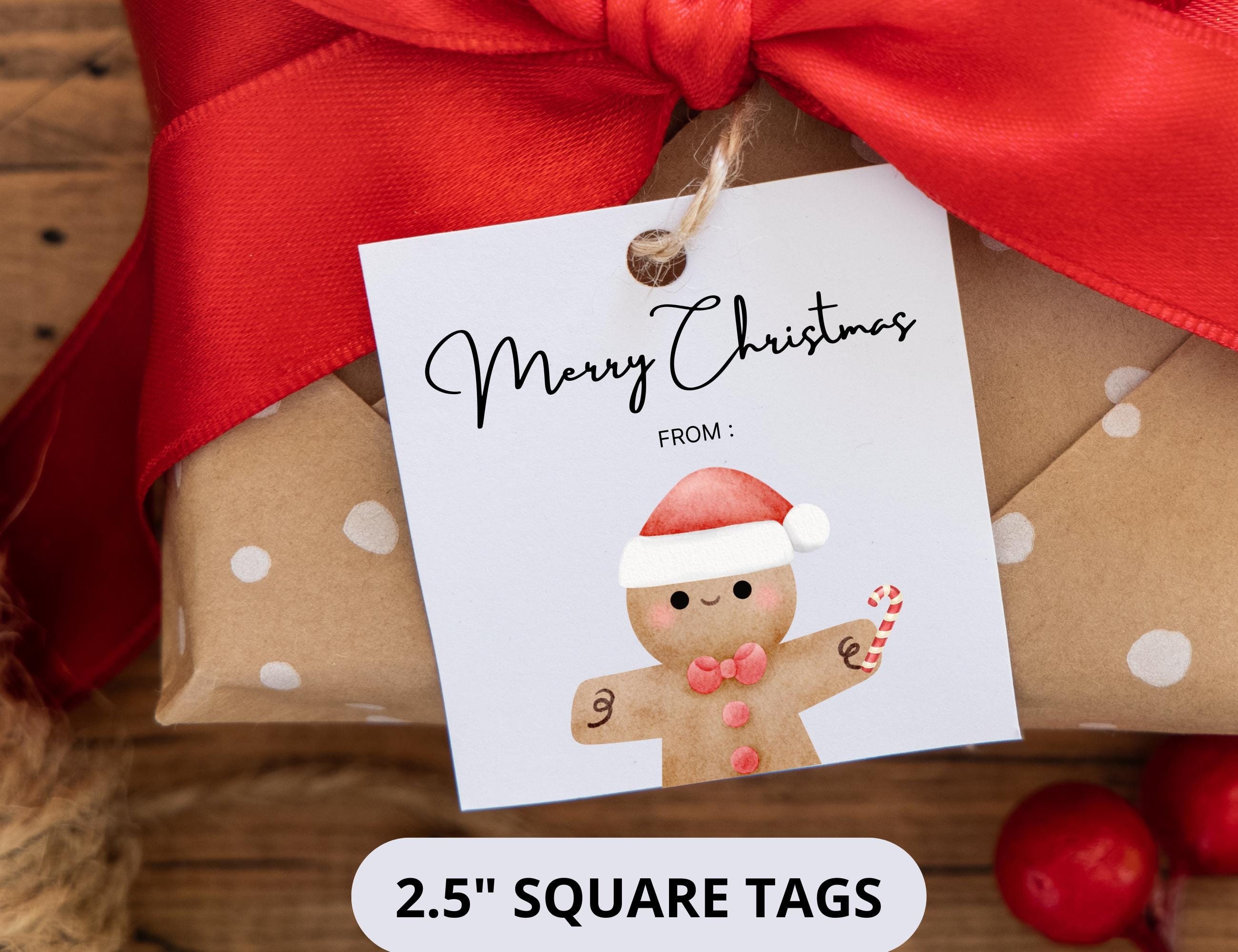 Gingerbread Man Gift Tags Printable | Digital Christmas Tags for Gifts ...