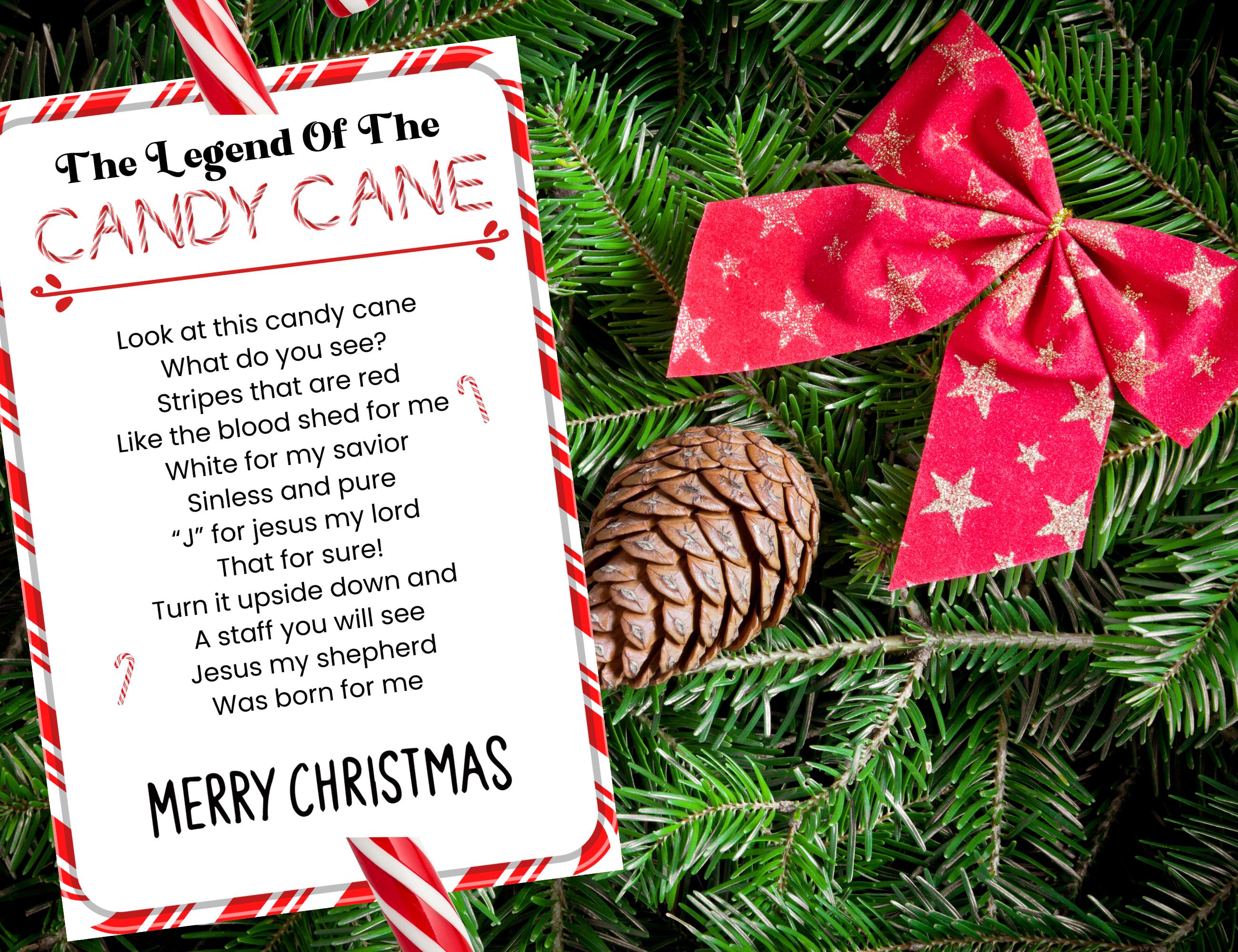 Legend of the Candy Cane Printable Tags – Christian Christmas Treat Tag ...