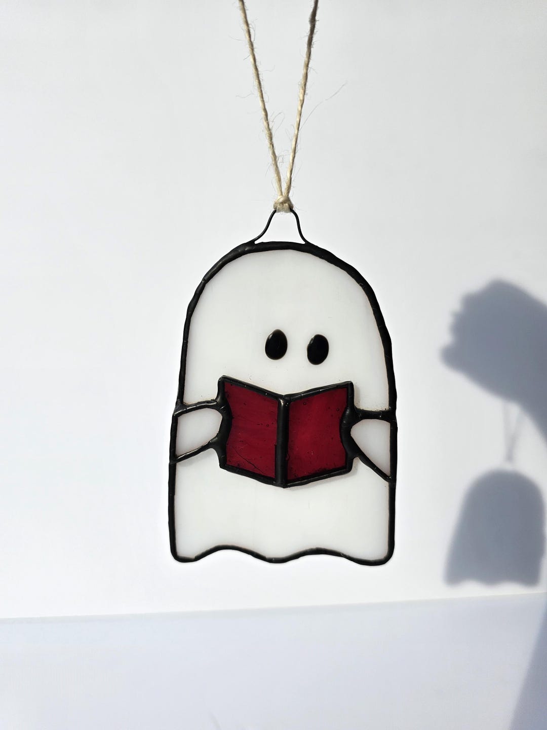 Stained Glass Ghost Suncatcher Handcrafted Ghost Suncatcher Spooky ...