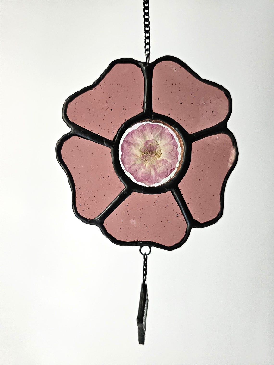 Stained Glass Flower Suncatcher | Handcrafted Flower Suncatcher ...