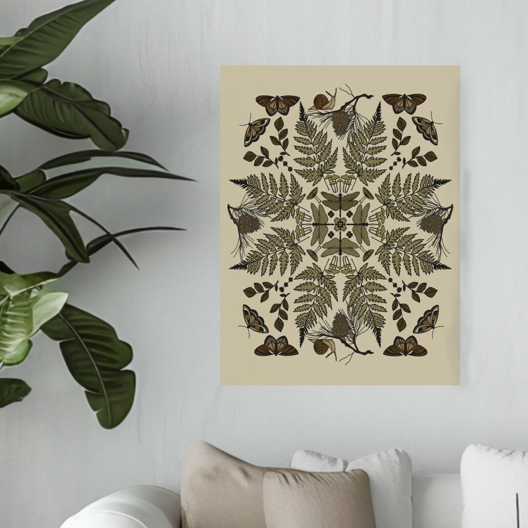 Whimsigoth Decor Poster: Dark Cottagecore, Moth Poster, Forest Poster ...