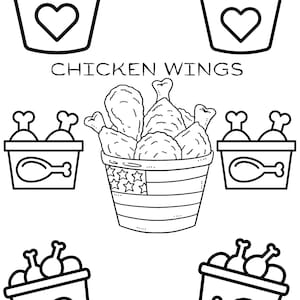 Printable Colouring Pages, Food, Fun Variety, Kids - Etsy