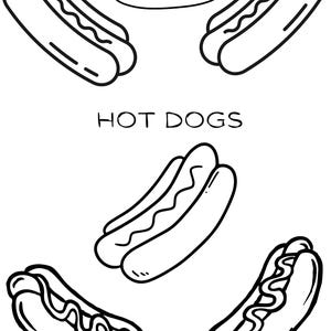 Printable Colouring Pages, Food, Fun Variety, Kids - Etsy