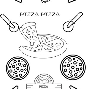 Printable Colouring Pages, Food, Fun Variety, Kids - Etsy