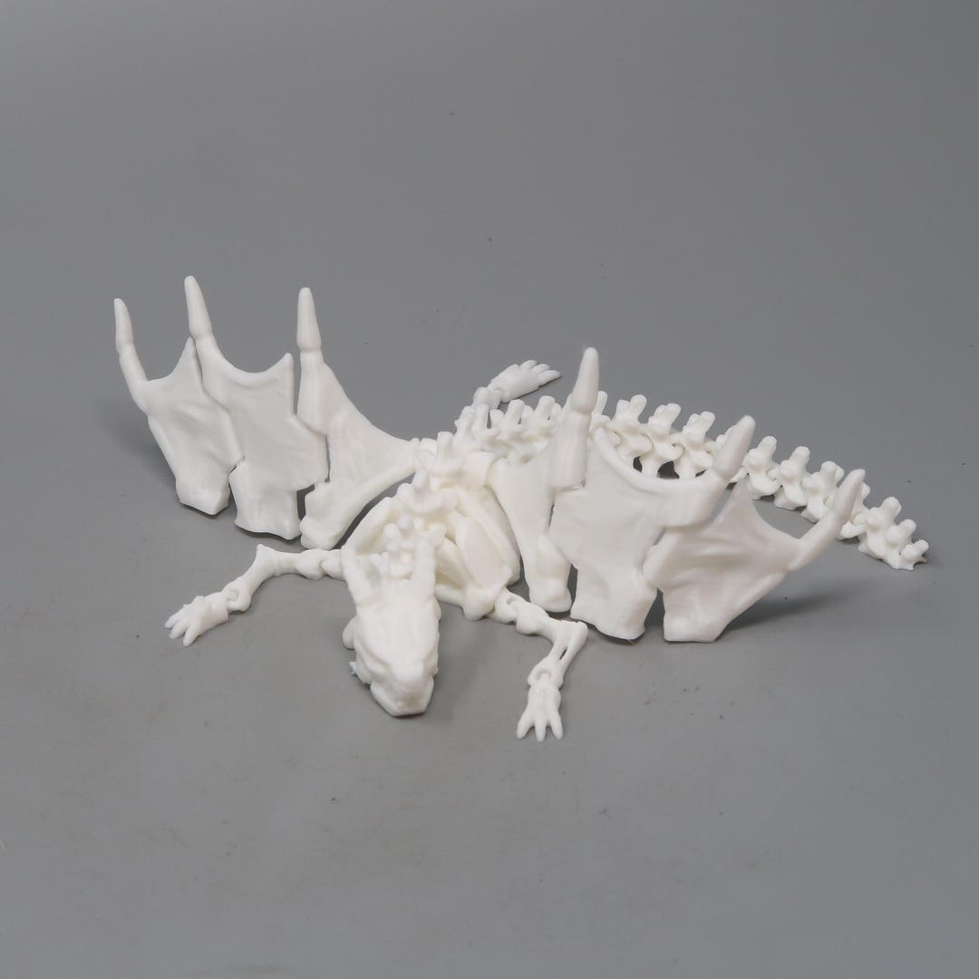 Articulated Skeleton Dragon Toy 3D Printed 6.5 In - Etsy