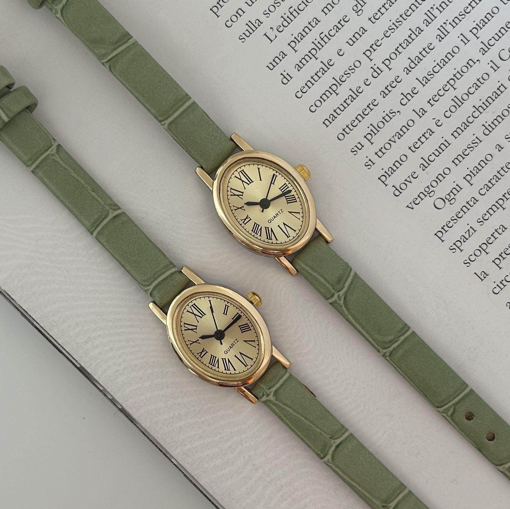 Gold Oval Watch, Minimal Vintage Watch, Retro Womens Wrist Watch ...