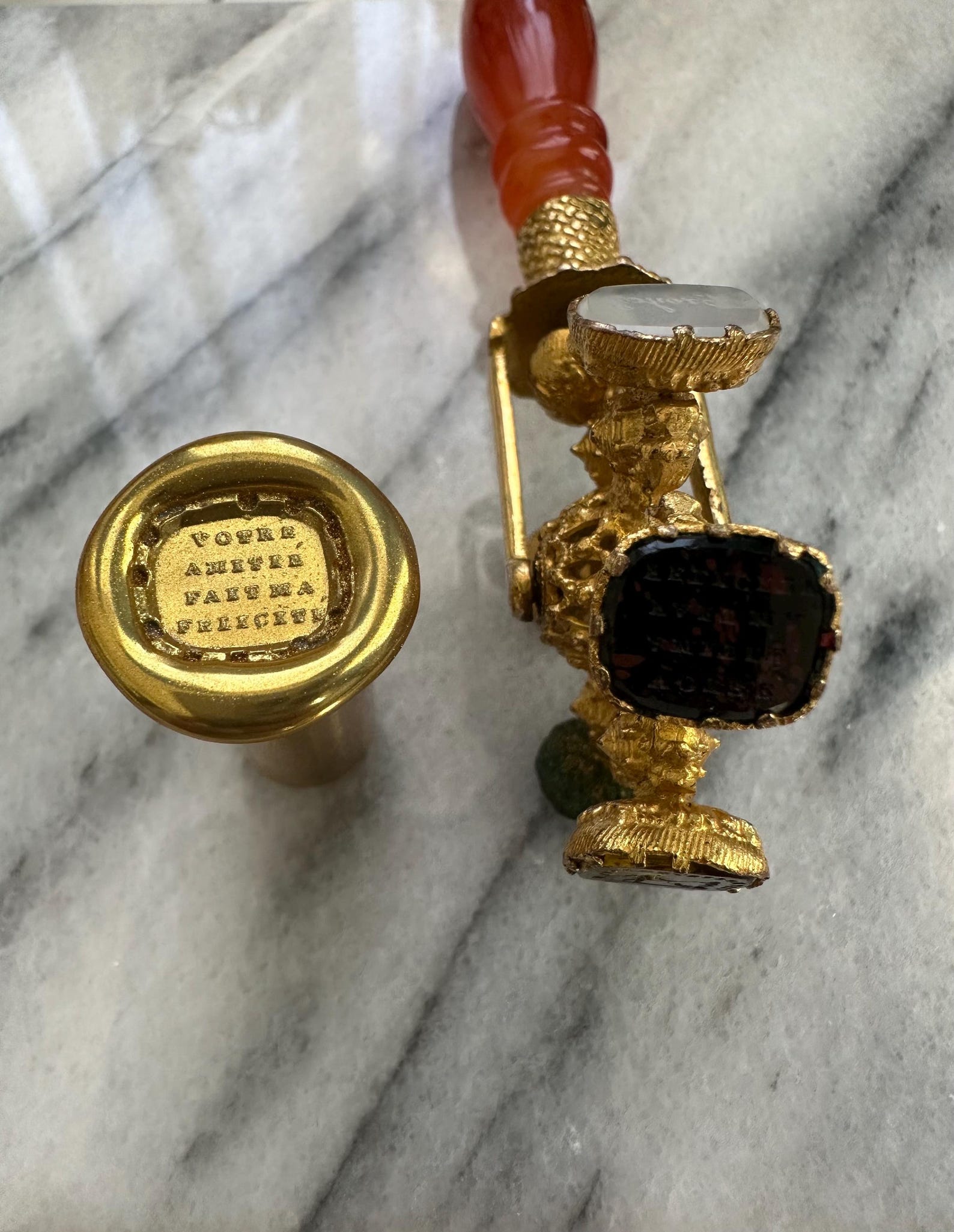 Antique Victorian Ormolu Wax Seal Wheel 1800s Six Unique Seals - Etsy