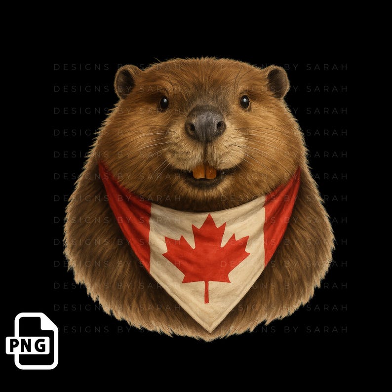 Canadian Beaver Sublimation Design: Maple Leaf Bandana, Canada Day ...