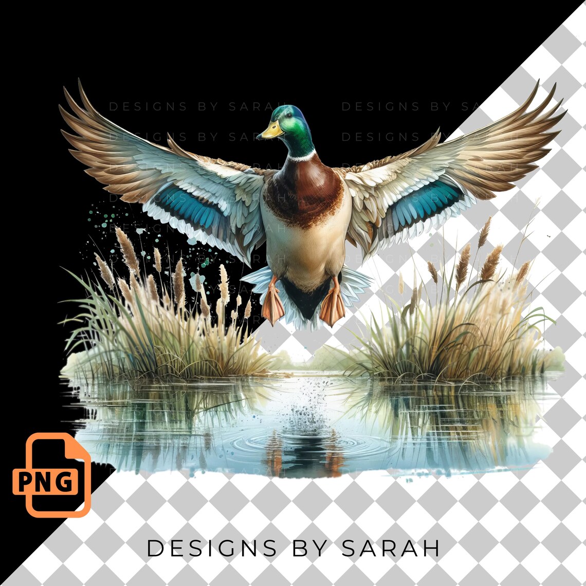 Mallard Duck Hunting PNG: Waterfowl Sublimation Graphic - Etsy