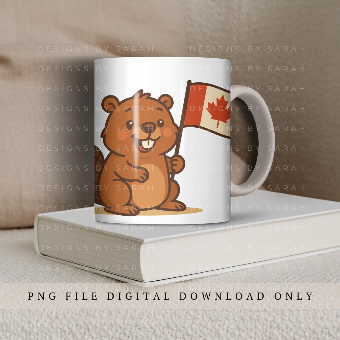 Canadian Beaver With Flag Clipart: True North Icon (digital Download ...