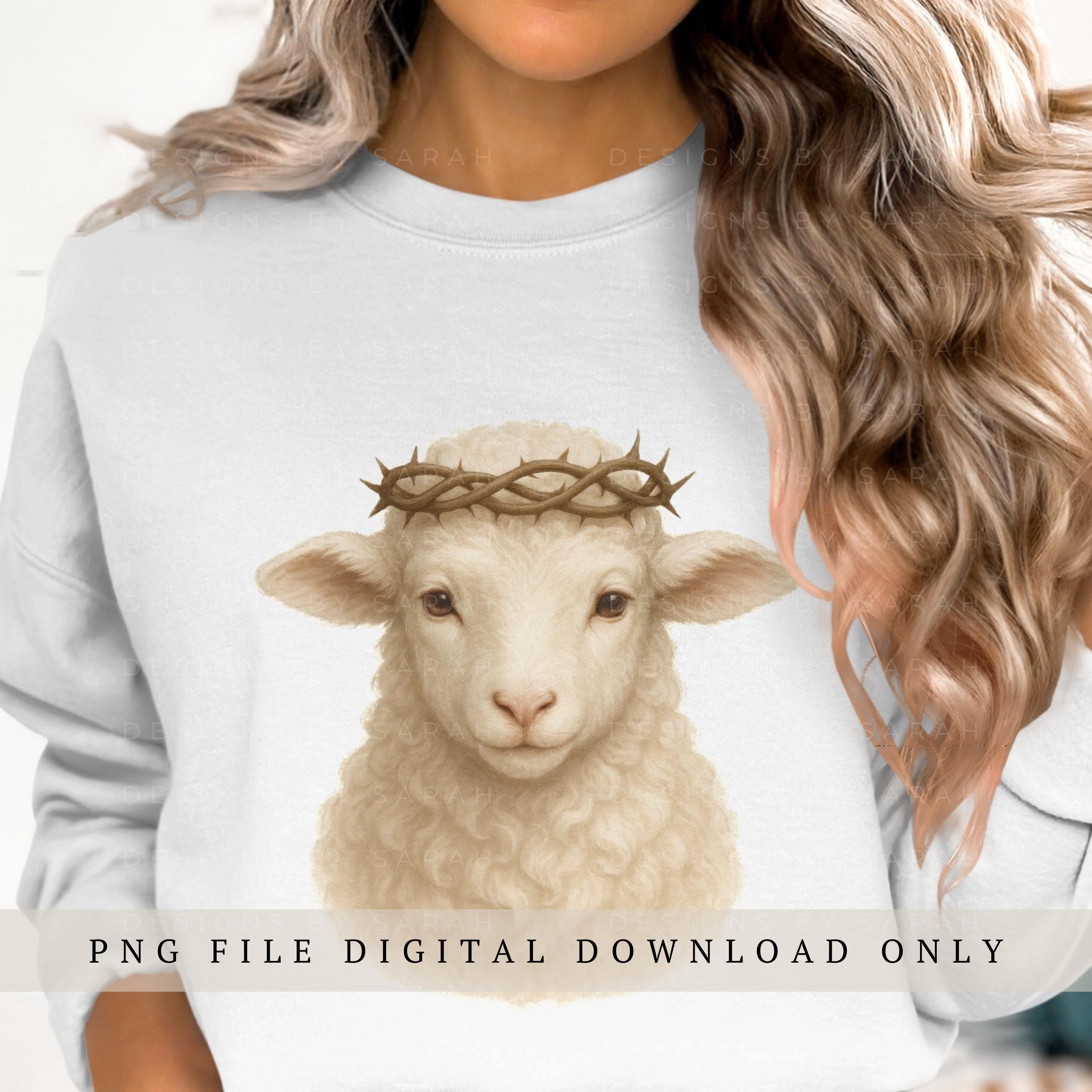 Lamb of God: Crown of Thorns PNG JPEG, Christian Sublimation Design ...