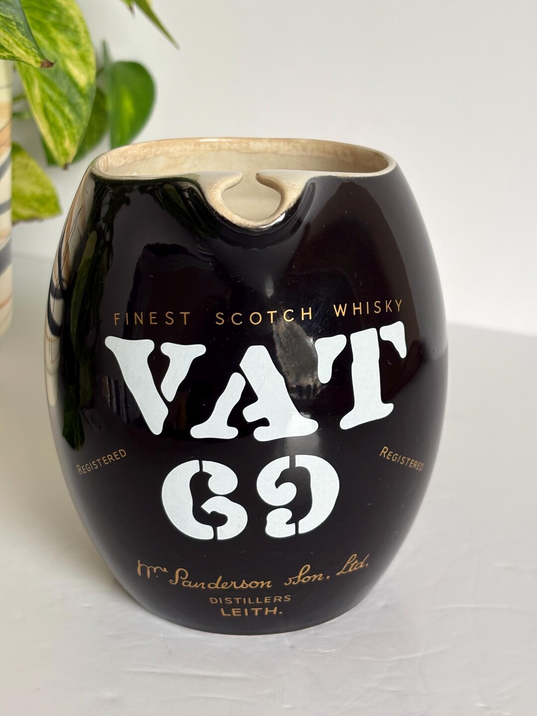 Wade Pottery VAT 69 Scotch Whisky Water Jug | Vintage 1970s-1980s ...