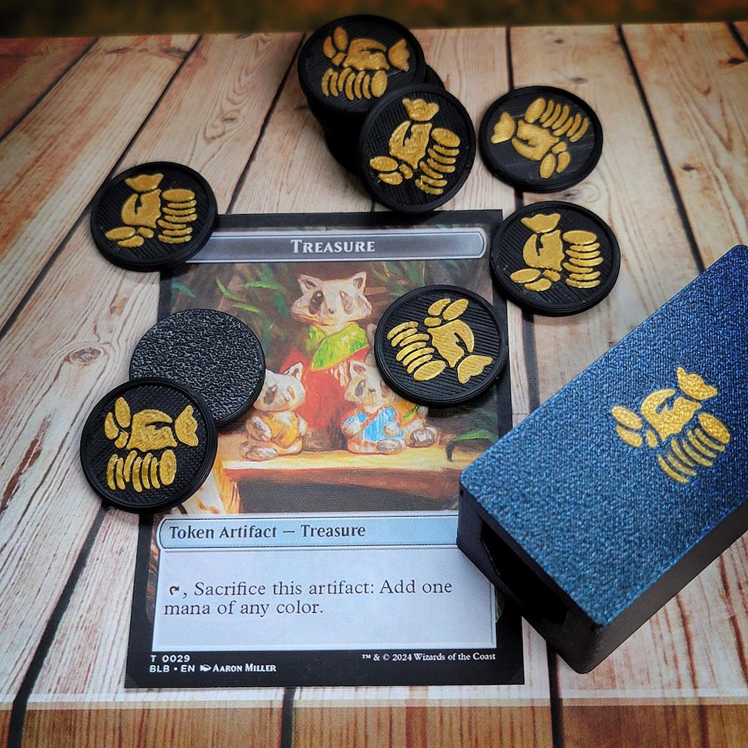 Treasure Token Set With Case for Magic the Gathering (MTG) (set of 18 ...