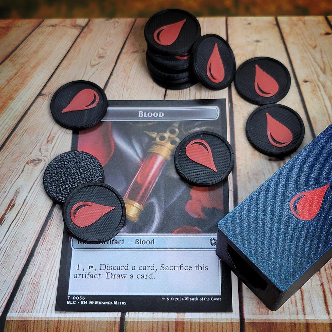 Blood Token Set With Case for Magic the Gathering (MTG) (set of 18) - Etsy