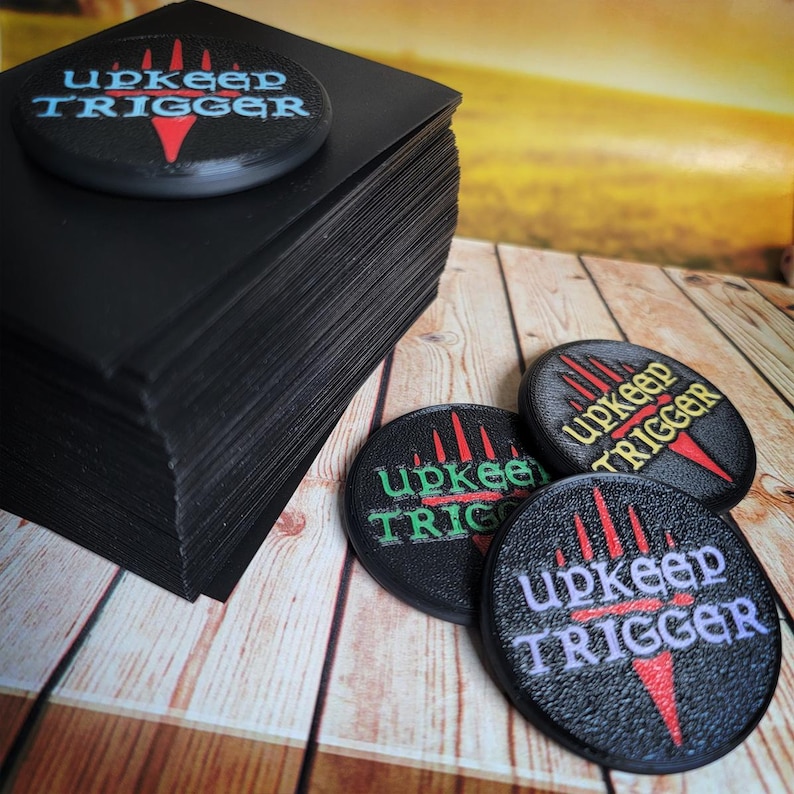 MTG Upkeep Reminder Tokens: Magic the Gathering Commander EDH - Etsy