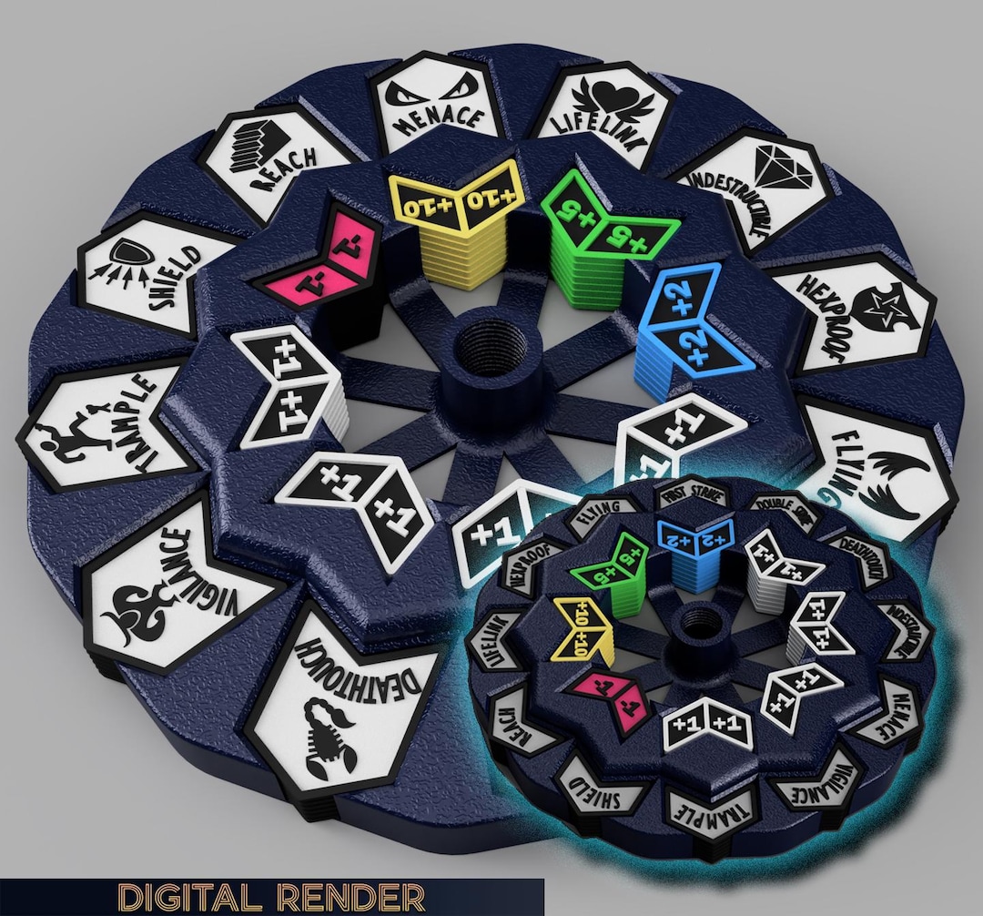 136-piece Keyword & Numeric (+X/+X) Counter Set for Magic the Gathering ...