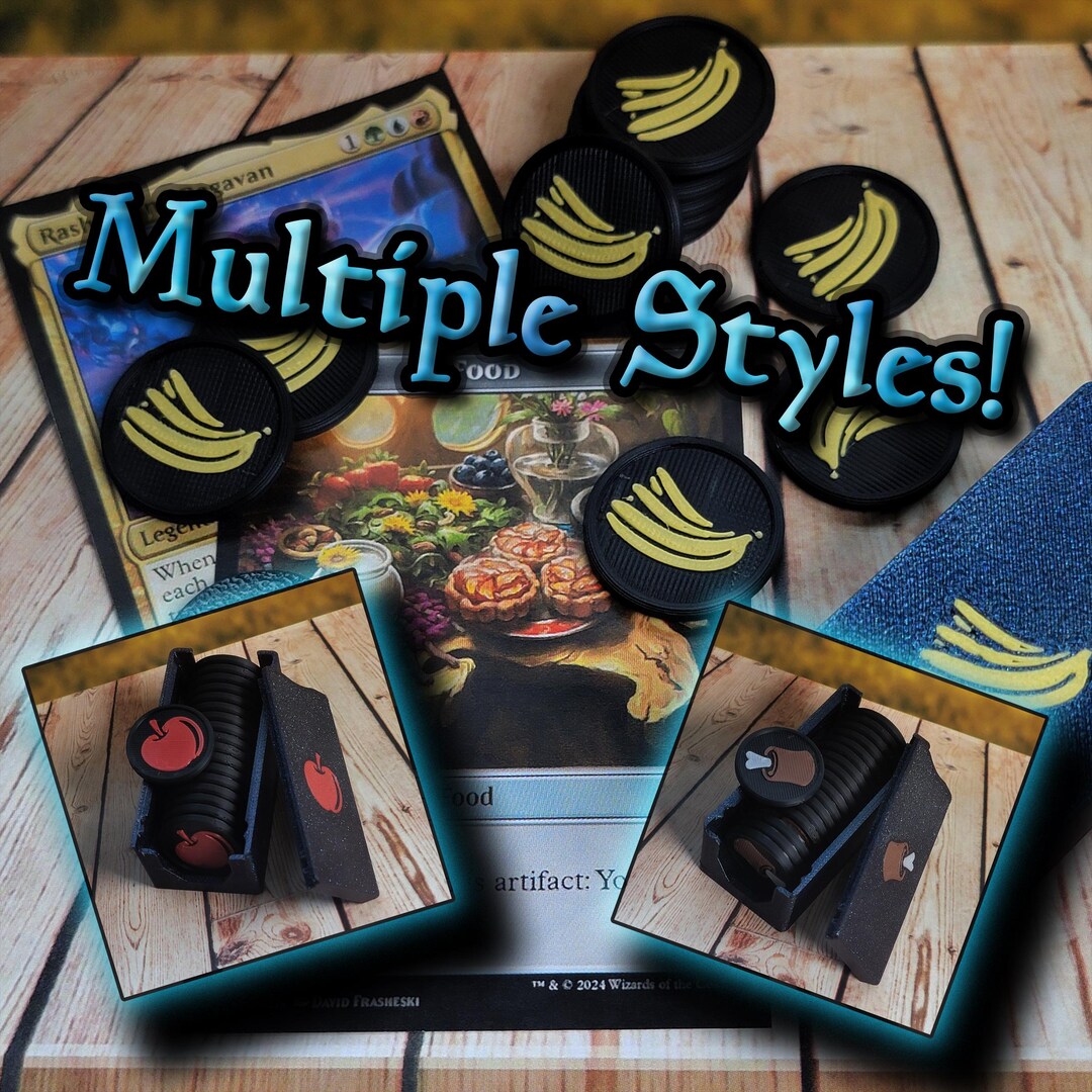 Food Token Set (multiple Styles) With Case for Magic the Gathering (MTG ...