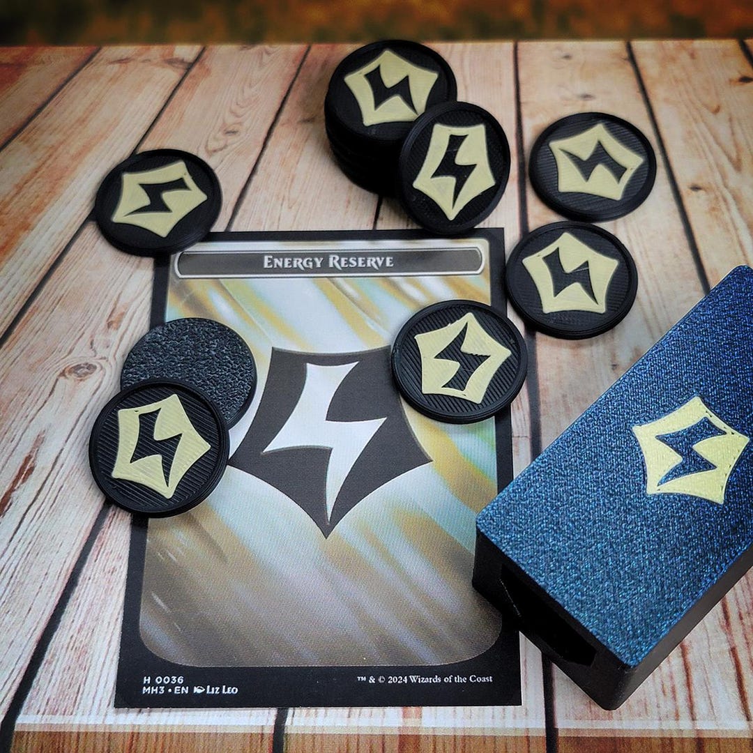 Energy Counter Set With Case for Magic the Gathering (MTG) (set of 18 ...