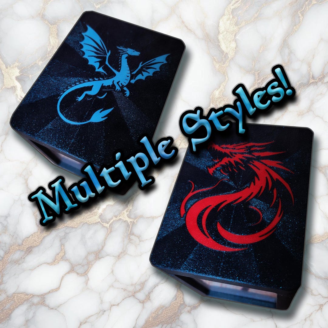 MTG Deckbox - Dragon Themed Deckbox With Toploader for Magic the ...