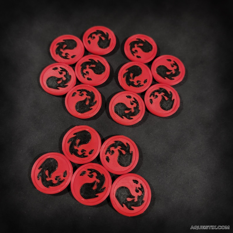 Colored Mana Tokens for Magic the Gathering (MTG) With Velvet Bag - Etsy