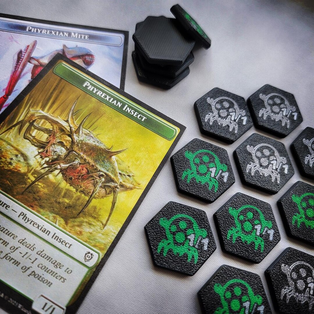 Compact Sized 1/1 Phyrexian Mite Tokens / Phyrexian Insect Tokens (set ...