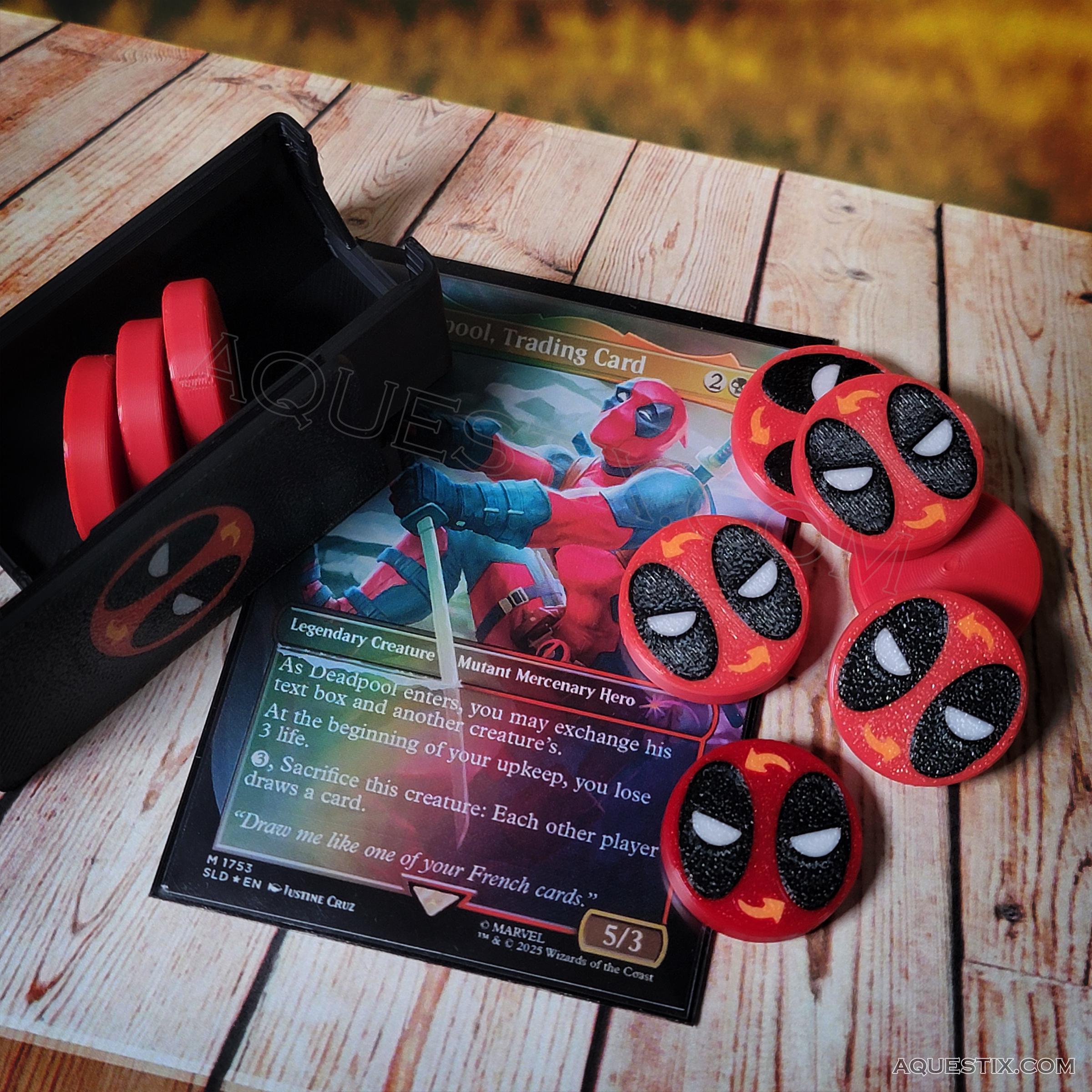 MTG Textbox Swap Markers for Deadpool Trading Card, 10x Tokens With ...