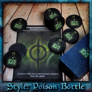 Poison Counter Set With Case for Magic the Gathering (MTG) (set of 18 ...