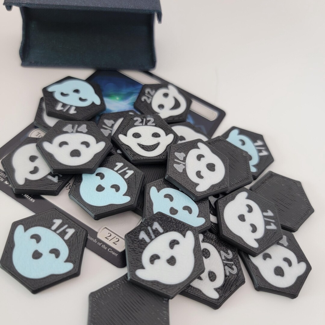 Compact Sized Spirit Tokens - (set of 18) With Case for Magic the ...