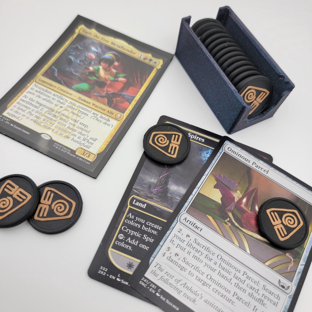 Earth Bending Counter Tracking Set With Case for Magic the Gathering ...
