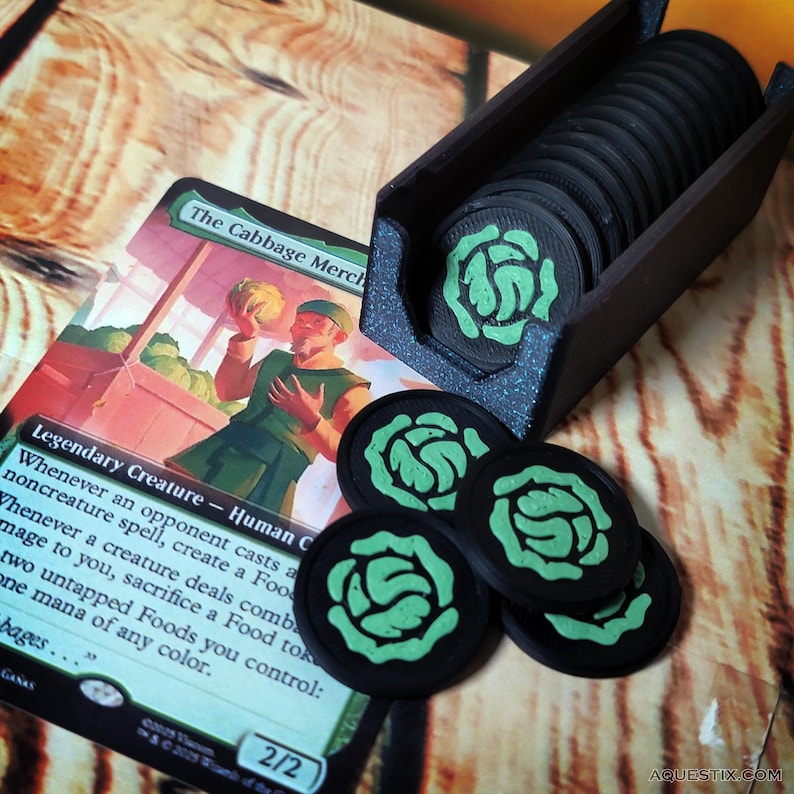 Cabbage Food Token Set With Case for Magic the Gathering (MTG) (set of ...