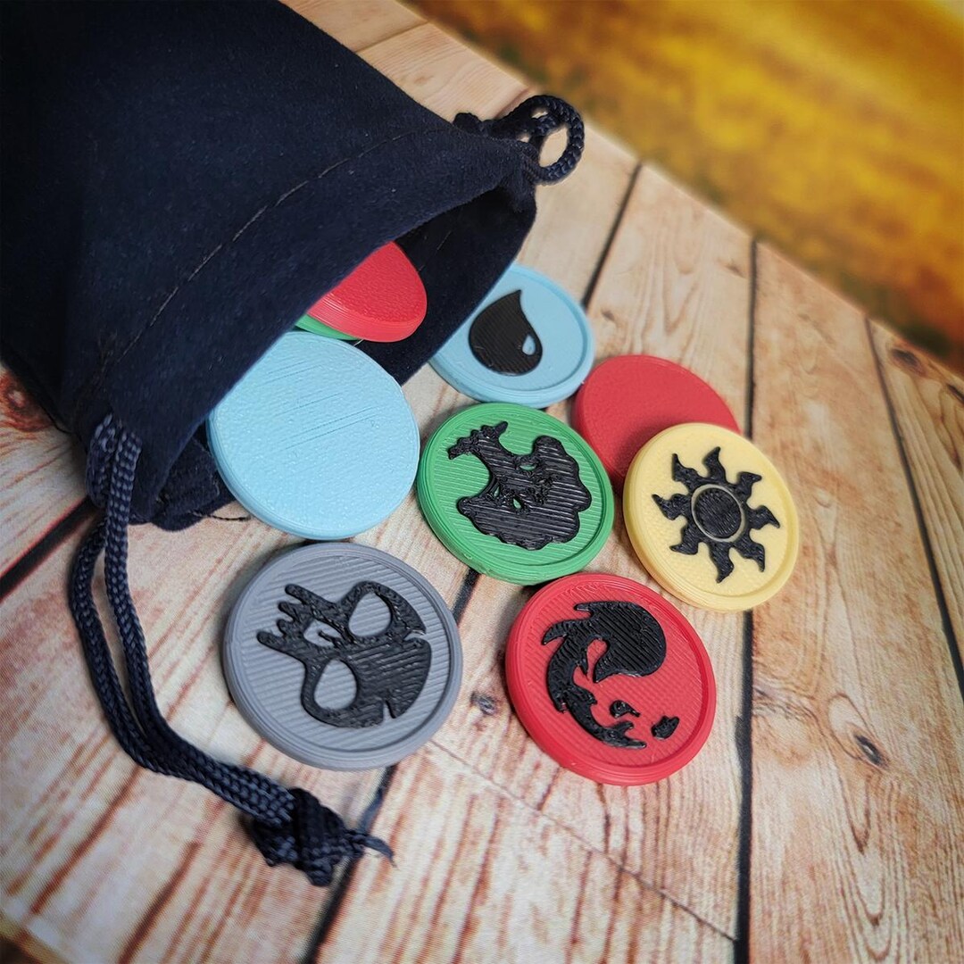 Colored Mana Tokens for Magic the Gathering (MTG), Mana Symbol Tokens ...