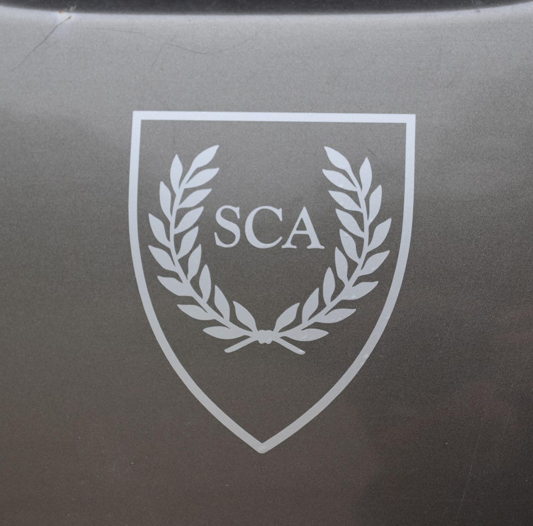 SCA Heraldic Shield Silver Vinyl Decal - Etsy