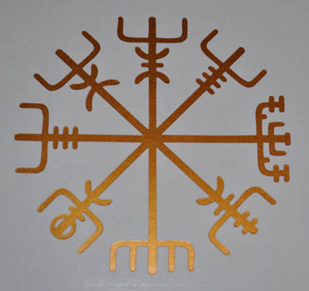 Icelandic Viking Vegvisir Rune Copper Vinyl Decal - Etsy