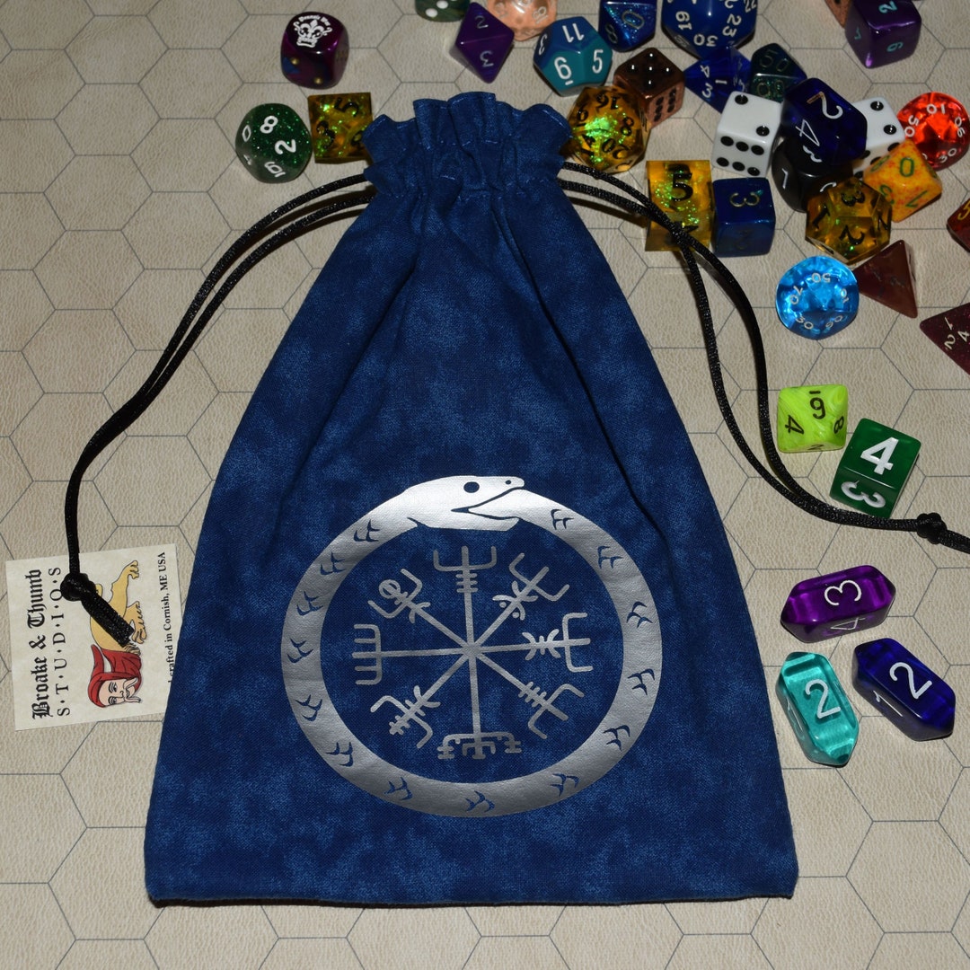 Ouroboros Vegvisir Viking Compass Rune Dice Bag - Etsy