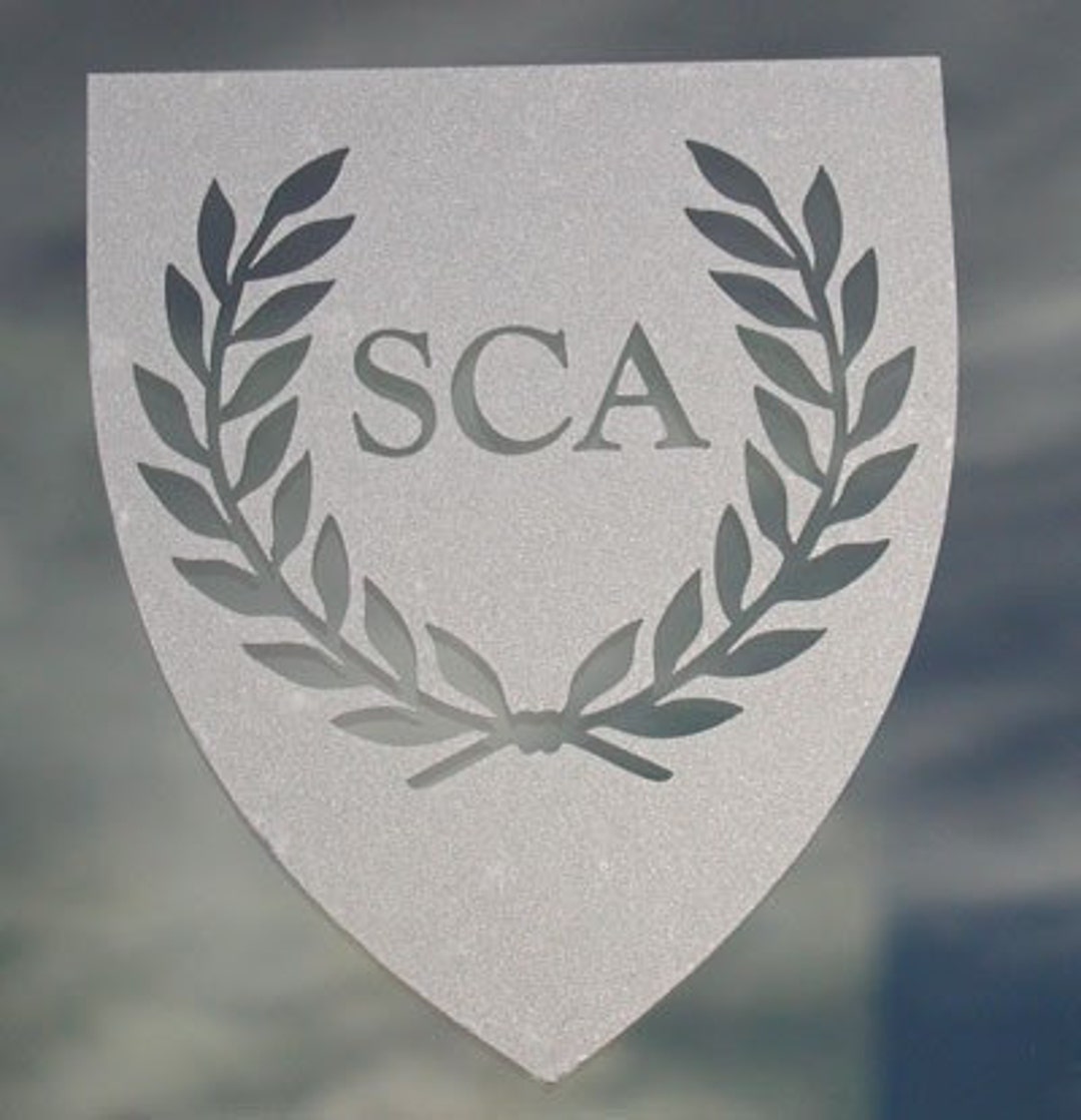 SCA Heraldic Shield Etched Glass Vinyl Decal - Etsy