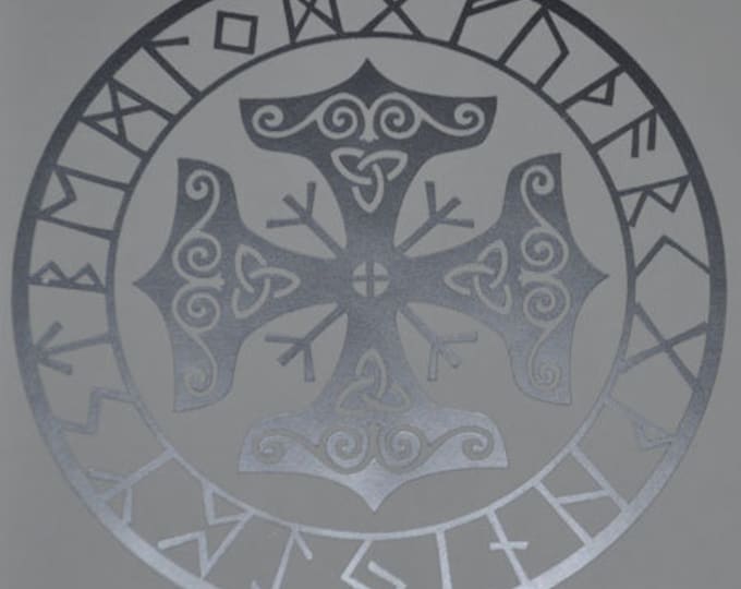 Viking Protection Runes Talisman Silver Vinyl Decal - Etsy