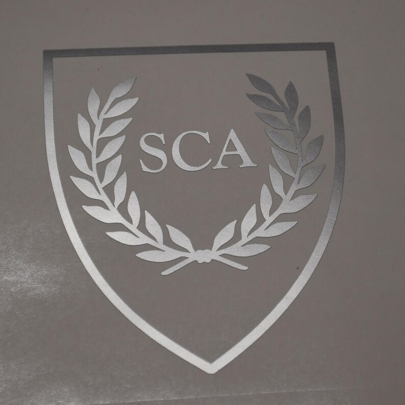 SCA Heraldic Shield Silver Vinyl Decal - Etsy