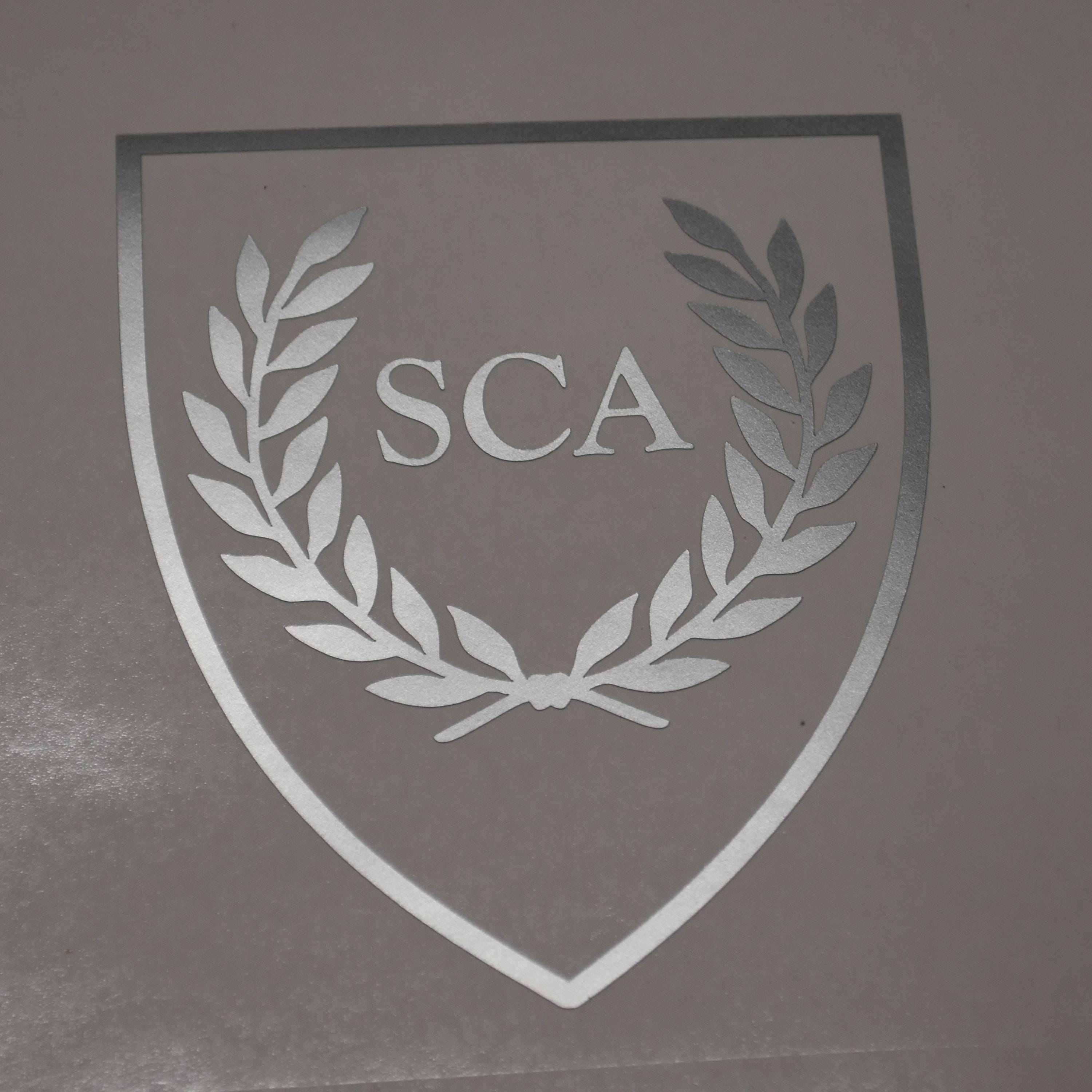 SCA Heraldic Shield Silver Vinyl Decal - Etsy