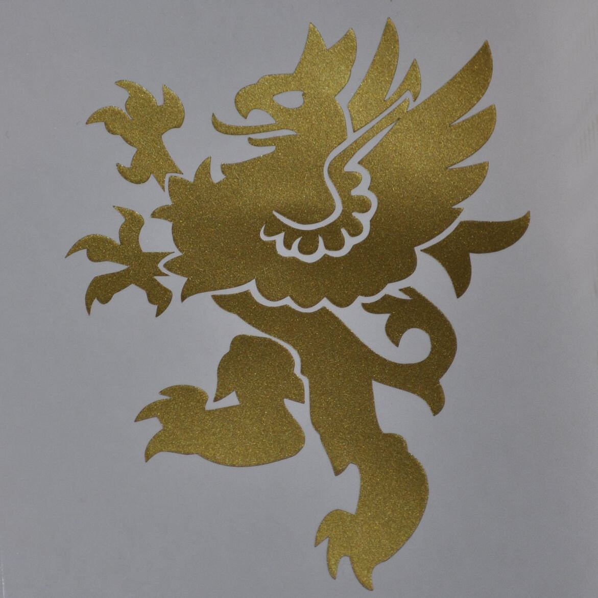 Rampant Griffin Gold Heraldic Vinyl Decals | Etsy