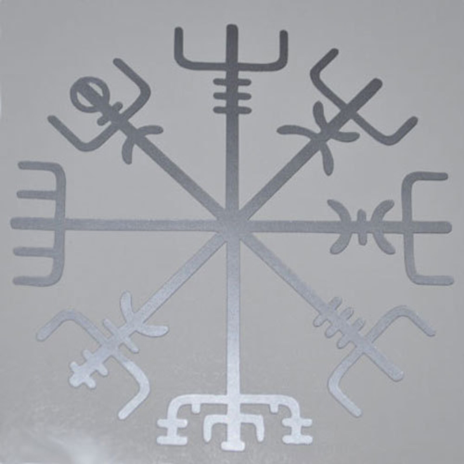 Icelandic Viking Vegvisir Rune Silver Vinyl Decal - Etsy