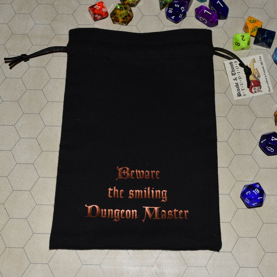 BEWARE Smiling Dungeon Master Black Dice Bag - Etsy
