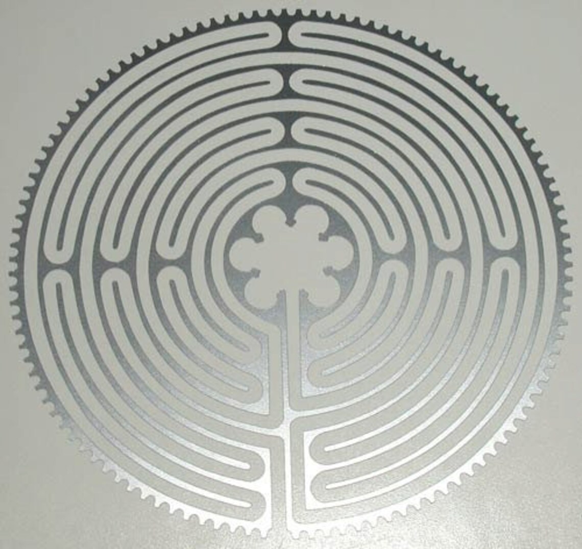 Chartres Cathedral Labyrinth Silver Vinyl Decal - Etsy