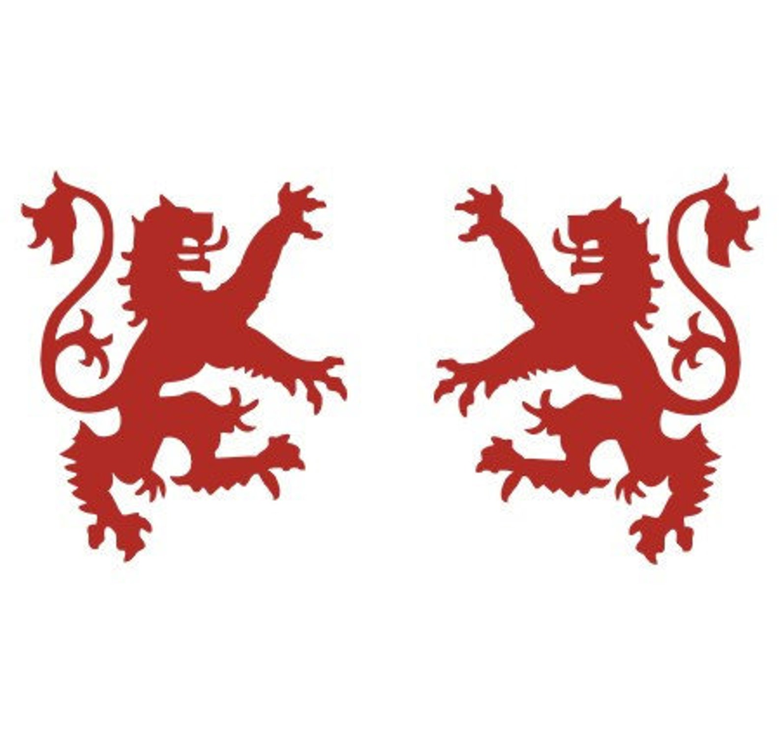 Scottish Lion Red Heraldic Vinyl Decals - Etsy