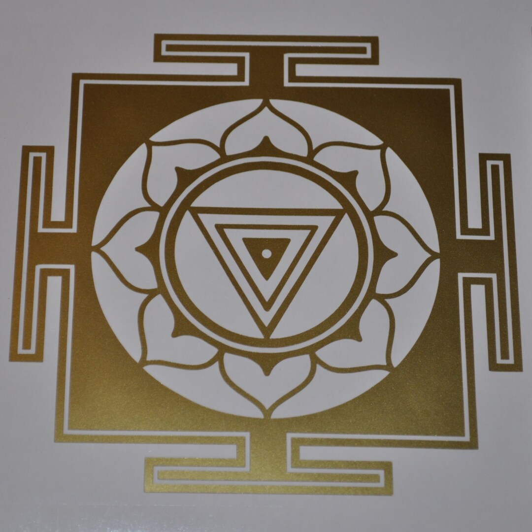 Kali Yantra Mandala Gold Vinyl Decal - Etsy