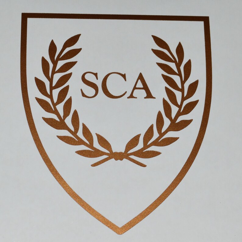 SCA Heraldic Shield Copper Vinyl Decal - Etsy
