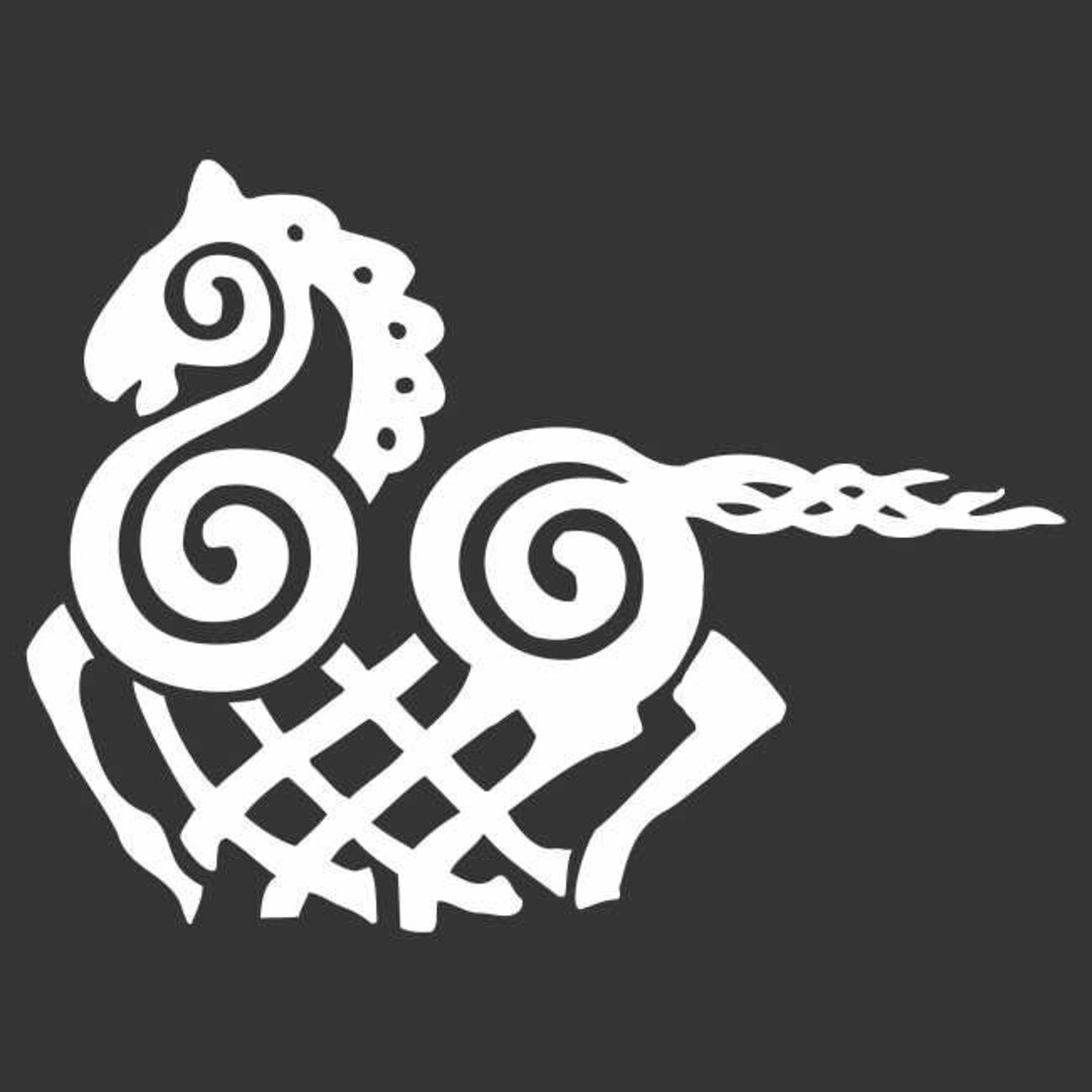 Viking Odin Sleipnir White Vinyl Decal - Etsy