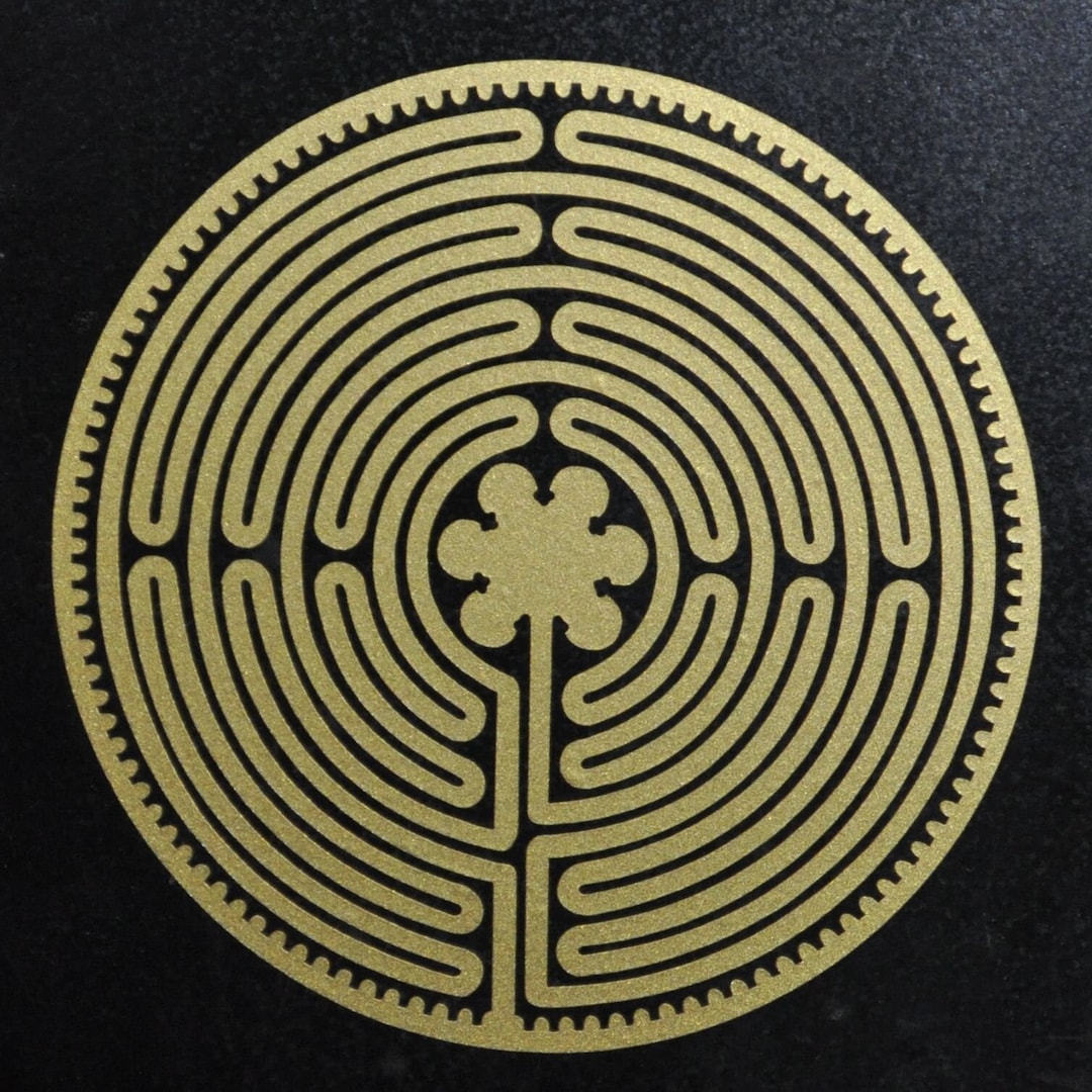 Chartres Cathedral Labyrinth Gold Vinyl Decal - Etsy